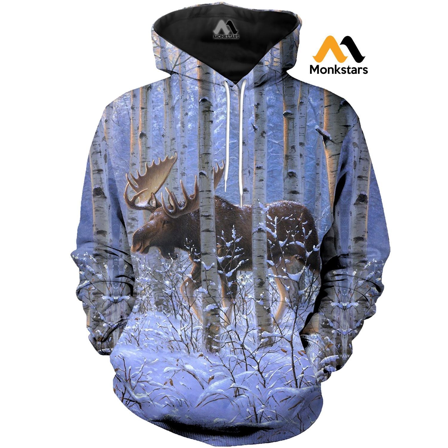 Hunting Love Moose Blue Nice Design 3D Printed Sublimation Hoodie ...