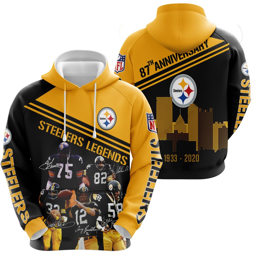 Pittsburgh Steelers Legends Signature 87Th Anniversary For Fan 3D ...